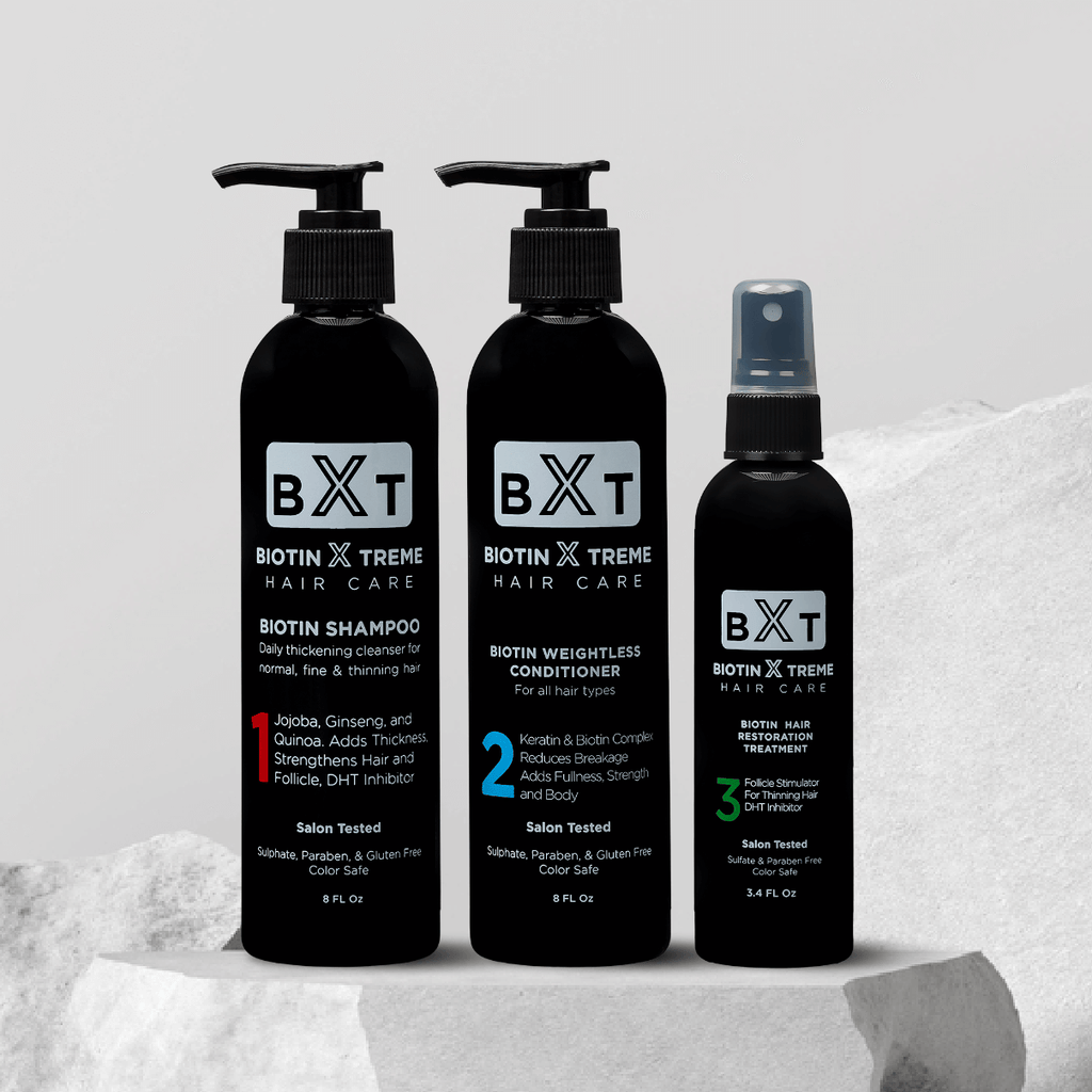 Biotin Shampoo, Biotin Keratin Conditioner, and Hair Restoration Spray ...